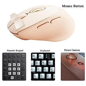 80 PCS Raised Keyboard Stickers with DIY Letter Decals for Nail-Art Typing, Adhesive Keycap Riser for Long Nails Protection for Numeric Keypad (Square-Clear)