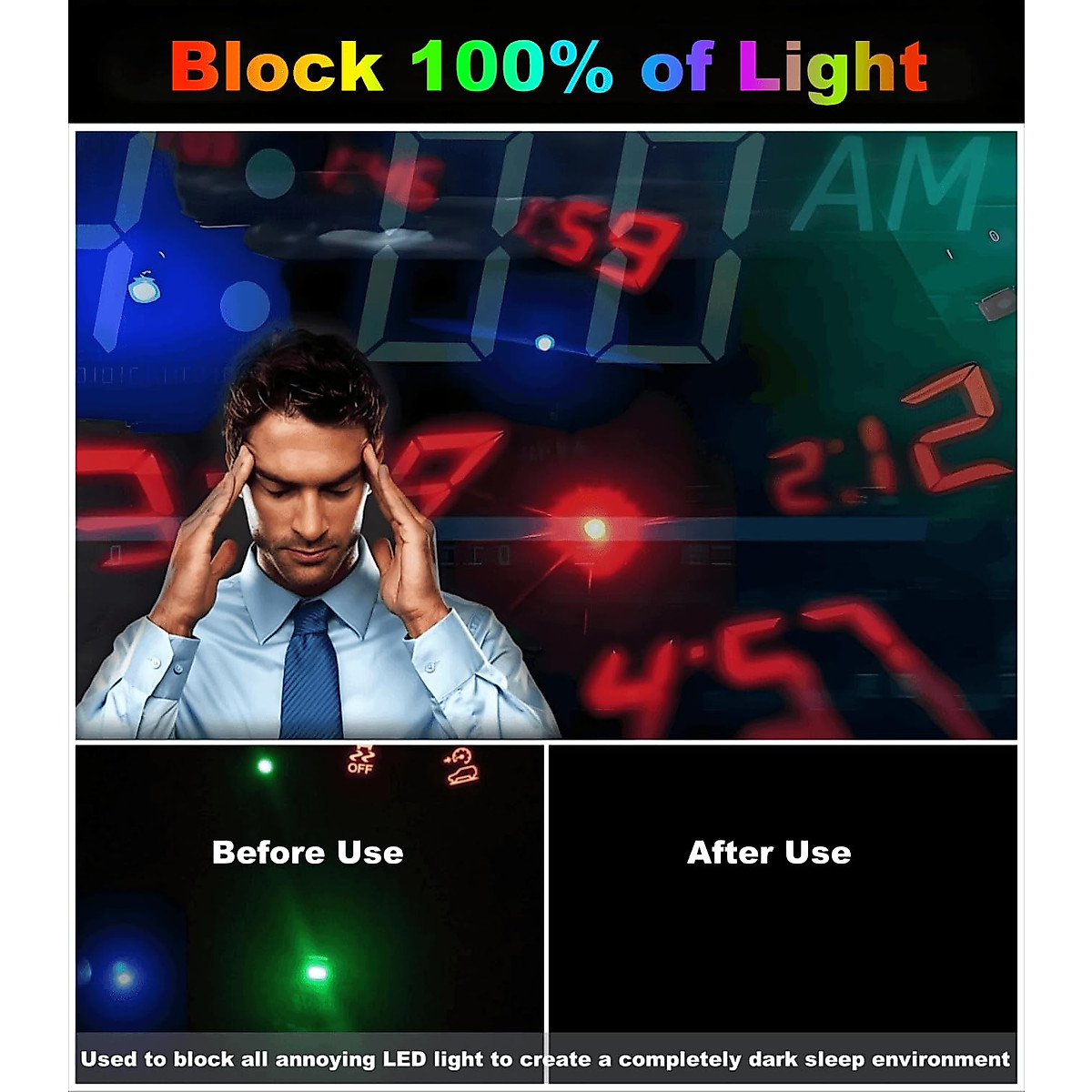 Blackout Tape 1.2 inch x 66 Feet Dark Masking Stickers to Blocking100% of Light, LED Cover Shading Tape for Windows, Electronics, Blinds, Aquarium, Indicator, LCD, Routers, Lamp Strips, Dimming Sheet