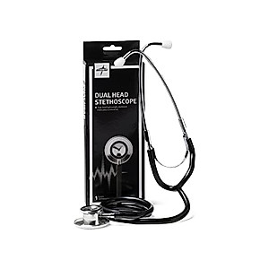 Medline Dual-Head Stethoscopes, Black