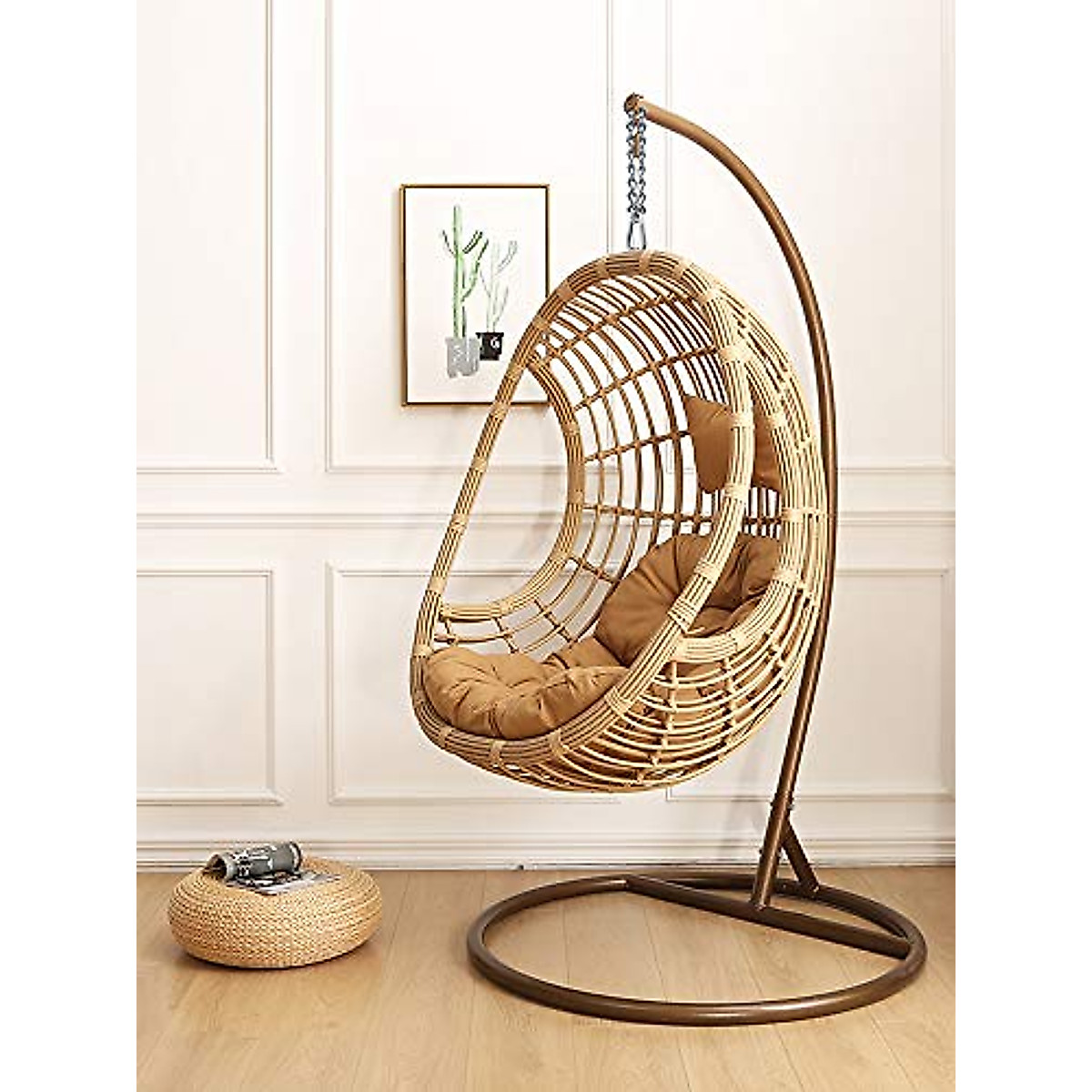 Hanging Chair Chain with Two Carabiners, Stainless Steel Hanging Kits for Hammocks Punching Bags Heavy Duty 400LB Capacity Indoor Outdoor