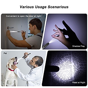 Opoway Nurse Penlight with Pupil Gauge LED Medical Pen Lights for Nursing Doctors Batteries Free, Black 2ct.