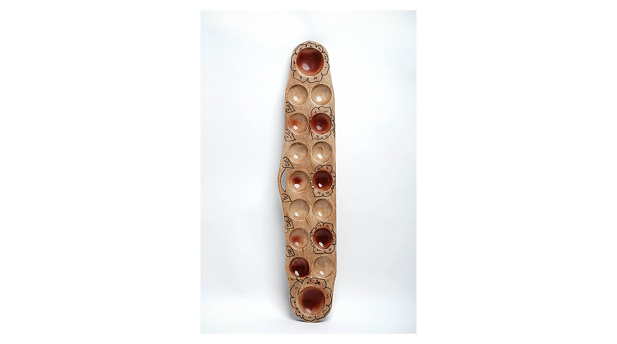 Sungka Board Game with Shells - Traditional Fun