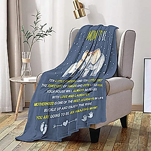 Omokil New Mom Gifts for Women, First Time Mom Gift, Pregnancy Gifts, New Mom Essentials, Postpartum Gifts for Mom, Mom to Be Gift, Gender Reveal Gifts Blanket for New Parents - 60" X 50"
