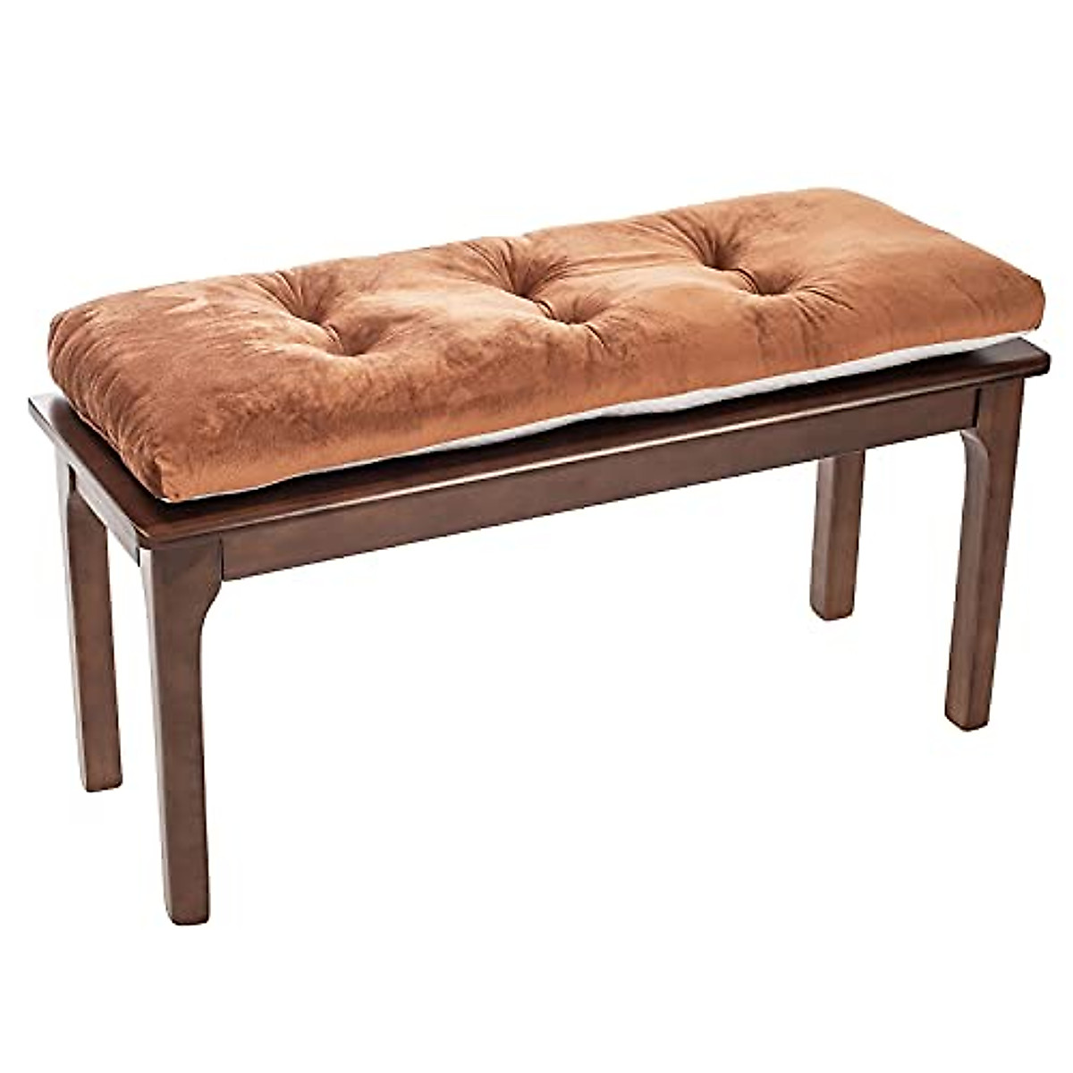 JAMPAYANG Bench Cushion, Non-Slip Tufted Bench Cushions for Swing, Shoe Storage, Window Seat (36"x14", Coffee)