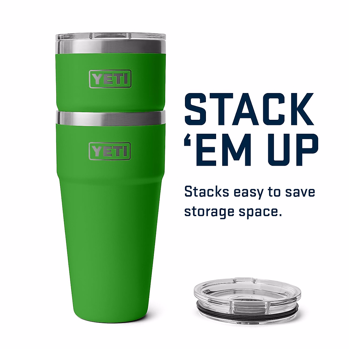 YETI Rambler 30 oz Stackable Tumbler, Stainless Steel, Vacuum Insulated with MagSlider Lid, Canopy Green