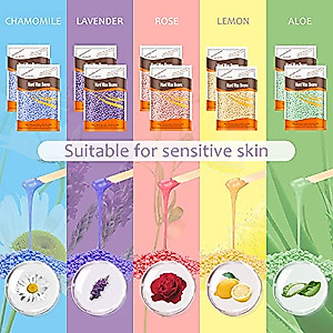 Hard Wax Kit for Hair Removal，Digital Wax Warmer with 10 Packs Hard Beads 、Silicon Wax Pot(Easy to Clean) and Wax Kit Accessories,For Sensitive Skin ,For Eyebrow, Facial, Armpit, Bikini, Brazilian,For Women and Men.