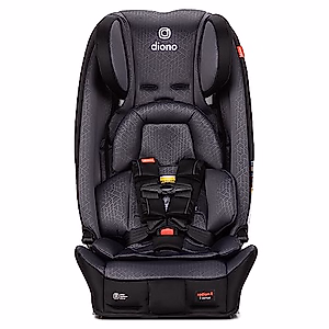 Diono Radian 3RXT Special Edition Slim Fit 3 Across All-in-One Convertible Car Seat, Rear Facing, Forward Facing and High Back Booster, Gray Stone