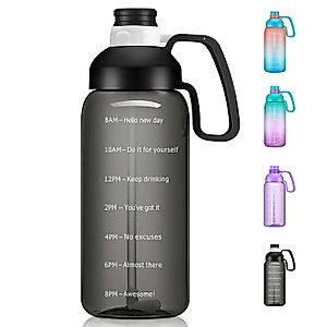 podocarpus Motivational Water Bottle 64 OZ Water Bottle 2 Liter Water Bottle with Time Marker Large Water Bottle Big Water Bottle 1/2 Gallon Water Bottle Half Gallon Water Bottle with Straw