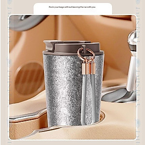 Car Travel Mugs for VW Passat,Titanium Water Bottle Insulated Water Bottle Leak Proof Locking Lid Coffee Cup Journey Essentials Gifts Cups Mugs for Women and Men 480ml,Black 480ml