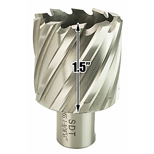 Steel Dragon Tools 1-9/16" x 1" High Speed Steel Annular Cutter with 3/4" Weldon Shank