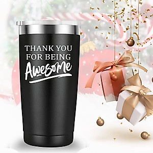 Mamihlap Thank You for Being Awesome Travel Mug Tumbler.Thank You,Inspirational Appreciation Gifts for Men Women Friend.Encouragement Gifts for Coworker Boss Teacher Employee.(20 oz Black)