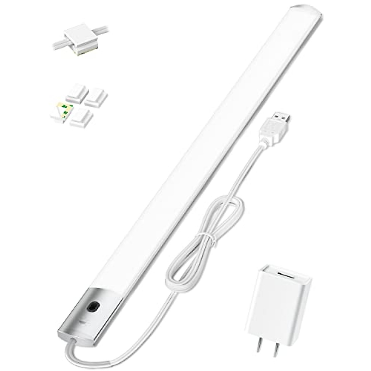 Under Counter Lights for Kitchen, Plug in Under Cabinet Light with Memory Function, LED Closet Light with 3 Colors 2800/4000/6500k, Super Slim Stepless Dimmable Workbench Light (16 Inches)