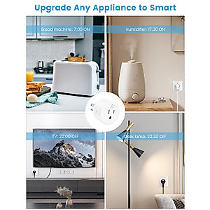 Eightree Smart Plug 5GHz & 2.4GHz, Smart Outlet WiFi Socket with APP Remote Control, Compatible with Alexa & Google Home, 4 Packs