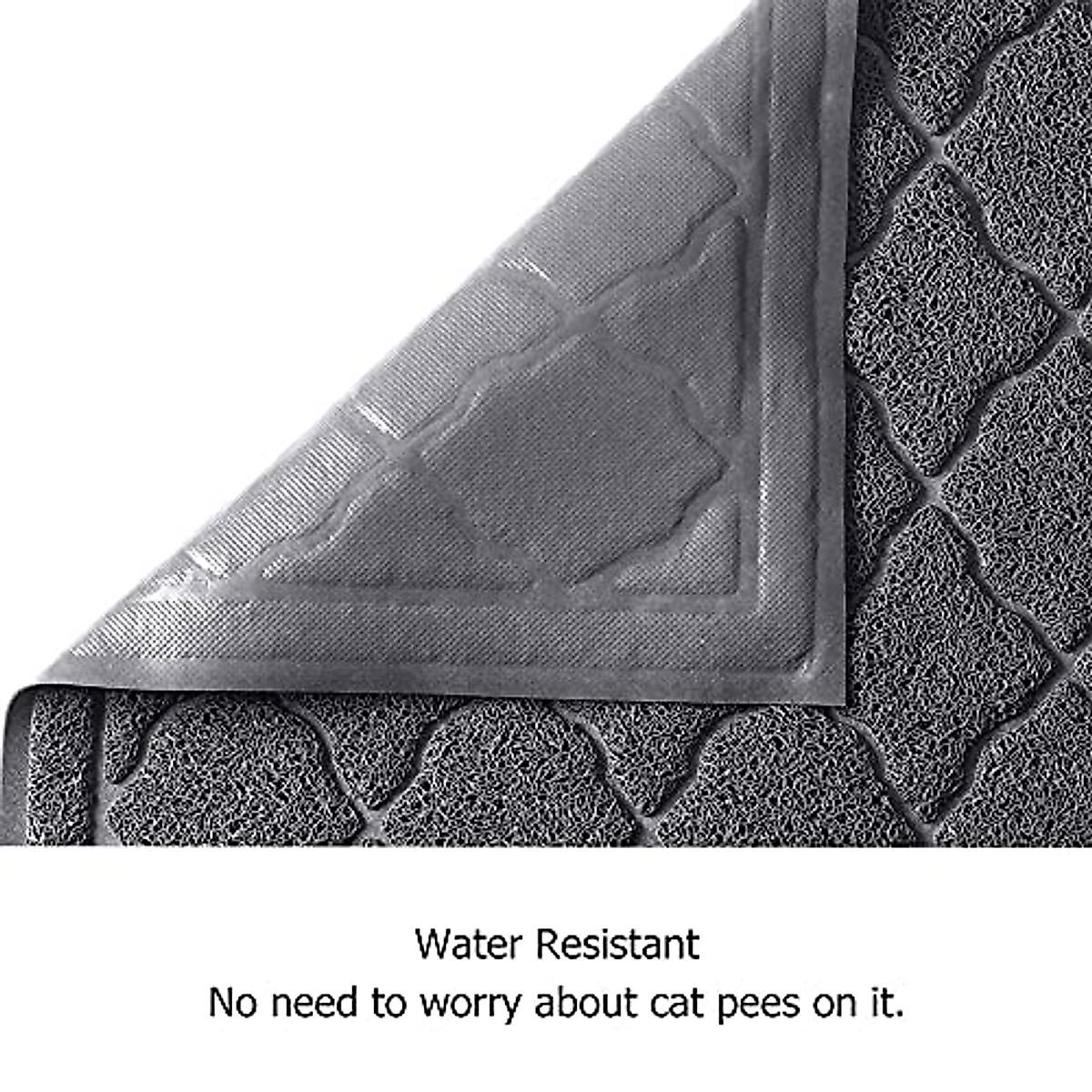 unipaws Cat Litter Trapping Mat, Litter Box Scatter Control Pad, Litter Free Floors and Urine Waterproof, Gentle on Paws, No Phthalate