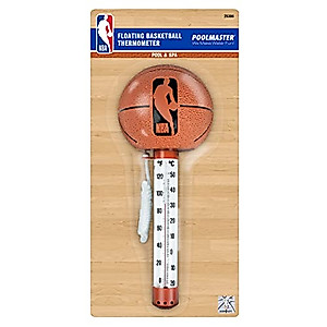 Poolmaster 25306 Floating Basketball Swimming Pool and Spa Thermometer Featuring Classic NBA Logo, Brown