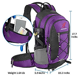 SHARKMOUTH Hydration Pack Backpack - Insulated Daypack with 2.5L Water Bladder for Hiking, Running, Camping, Cycling