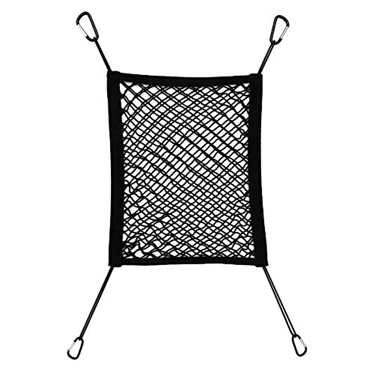 rabbitgoo Dog Car Net Barrier, Pet Barrier with Metal Hooks & Stretchable Mesh, Car Divider & Storage Bag, SUVs -Easy Install, Drive Safely with Children & Pets