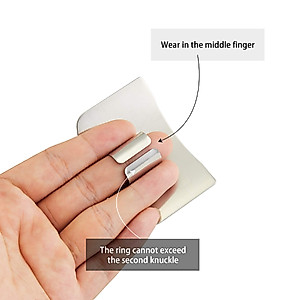 2 Packs Stainless Steel Finger Guards ,Cutting Knife Cutting Protector ,Kitchen Tool Guard Finger Protector For Slicing and Chopping