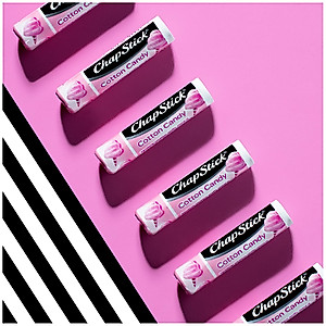 ChapStick Lip Balm, Cotton Candy – Fun & Yummy Moisturizing Lip Care for Dry, Cracked Lips, 0.15 Oz Ea