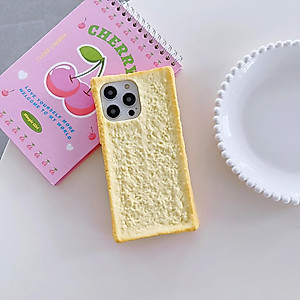 Lubiogio 3D Cute Toast Bread Case for iPhone 13 Pro Max,3D Cute Cartoon Toast Bread Character Kids Girls Women Soft Silicone Case for iPhone 13 Pro Max 6.7 inch (Toast Bread)