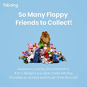 fabdog Floppies Plush Dog Toy - Cute & Durable Squeaky Dog Toys - Best Squeak Toy for Puppies and All Breeds | Ideal Pet Gift| Large Fox
