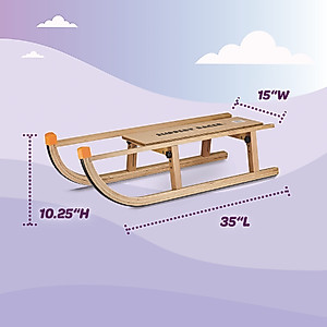 Slippery Racer Kids Wooden Foldable Snow Sled