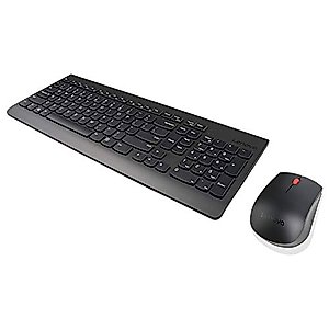 Lenovo 510 Wireless Keyboard & Mouse Combo, 2.4 GHz Nano USB Receiver, Full Size, Island Key Design, Left or Right Hand, 1200 DPI Optical Mouse, GX30N81775, Black