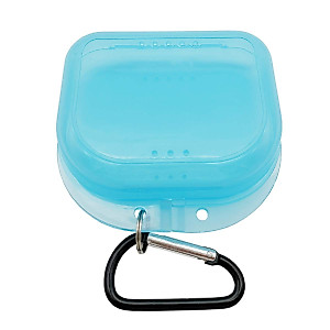 AIWAYING Retainer Case Mouth Guard Denture Box with Carabiner Clip