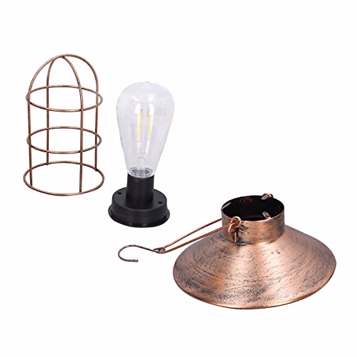 Solar Hanging Light, Romantic Decorative Beautiful Iron Frame Switch Control LED Retro Lantern for Porch for Garden