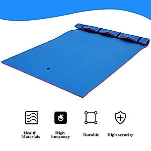 Max4out Water Floating Mat 9/12/18 Foam Lake Floats Floating Foam Pad Lily Pad for Water Recreation and Relaxing Lily Mat for Family Floating Pad for Pets Pool Float for Party (Blue-270)