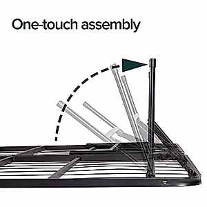 ZINUS SmartBase Mattress Foundation with Upholstered Headboard, 14 Inch Metal Platform Bed Frame, No Box Spring Needed, Sturdy Steel Frame, Adjustable Headboard Height, California King