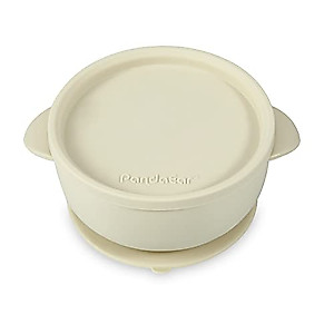 PandaEar 3 Pack Baby Bowls with Suction| Leak-Proof Stay Put Silicone Food Bowl with Lids for Babies Kids Toddlers Infants| Food Grade Soft Safe BPA-Free Silicone (Pink Rose Linen)