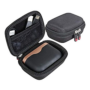 Knox Gear Hard EVA Travel Case Bundle and Soft Silicone Carrying Case Cover with Carabiner, Compatible with Sony WF-1000XM3 Wireless and Other Earbuds, Portable, Scratch Protection (2 Items) - Black