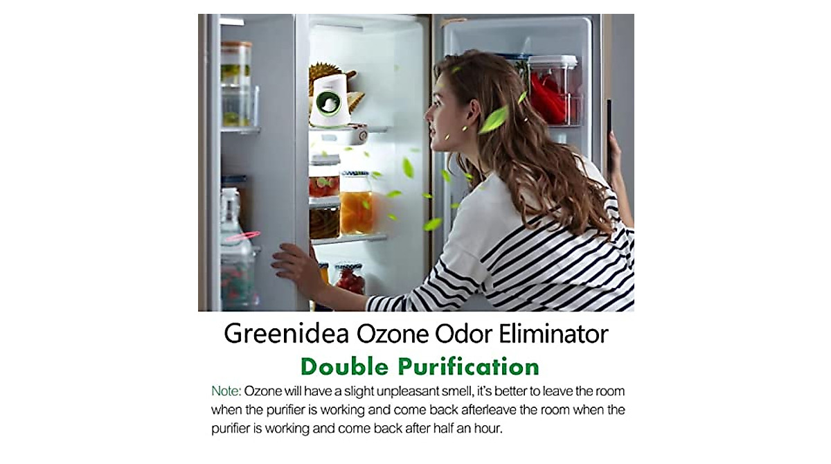 Refrigerator Deodorizer - Portable Ozone Odor Eliminator for Fresh Spaces