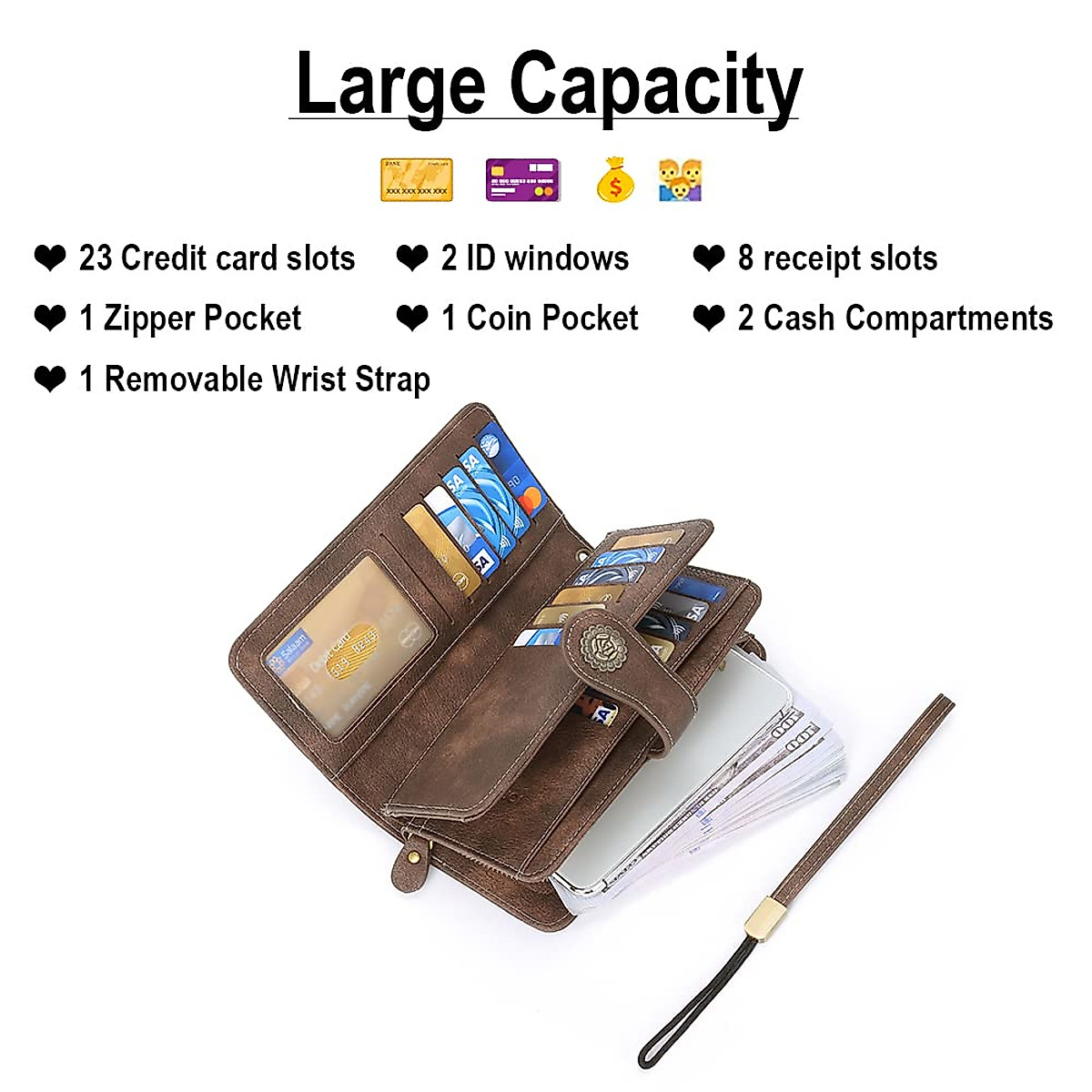 CLUCI Women Backpack Bundle with Women Wallet