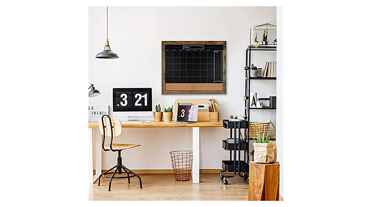 Loddie Doddie Rustic Chalkboard Calendar & Bulletin Board
