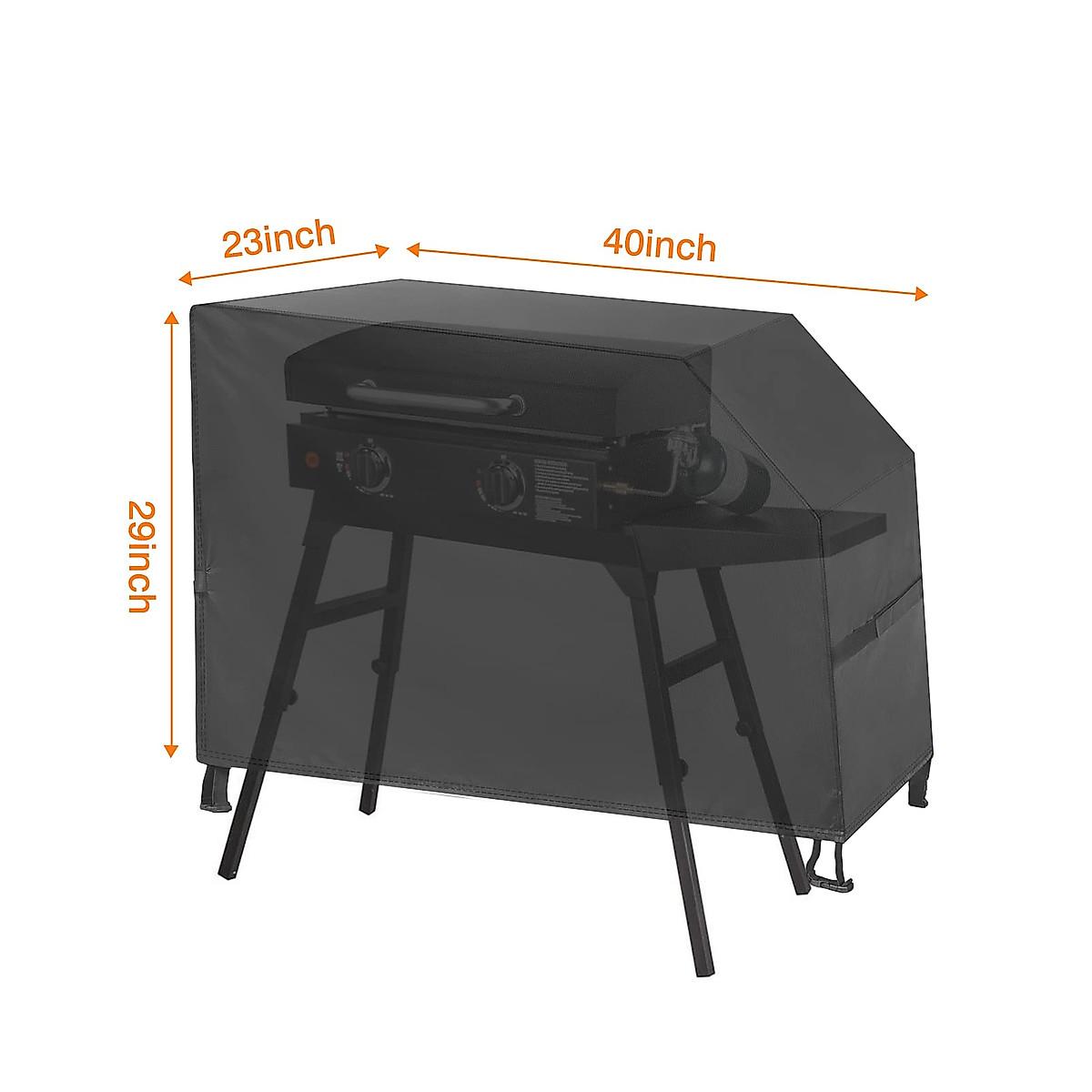 Homenote Griddle Cover for Blackstone 22 inch 17 inch with Hood and Stand, Grill Cover Waterproof Windproof Weather Resistant for Outdoor, BBQ, Grilling, Camping