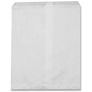 N'ice Packaging 200 White Flat Paper Bags Good for Candy, Cookies, Small Gift, Crafts, Party Favor, Sandwich, or Merchandising - no Gussett (White, 6" x 9")