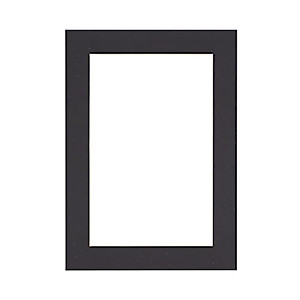 12x18 Mat Bevel Cut for 11x17 Photos - Acid Free Black Precut Matboard with Backing Board and Crystal Clear, Self Seal Photo Mat Bag - for Pictures, Photos, Framing - 4-ply Thickness