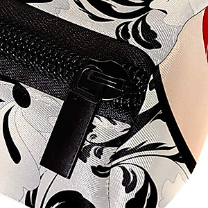 Floral Woman Pencil Bag Pen Case Stationary Case Pencil Pouch Desk Organizer Makeup Cosmetic Bag for School Office