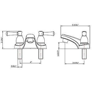Dura Faucet DF-PL700L-VB RV Bathroom Faucet with Classical Hot and Cold Handles (Venetian Bronze)