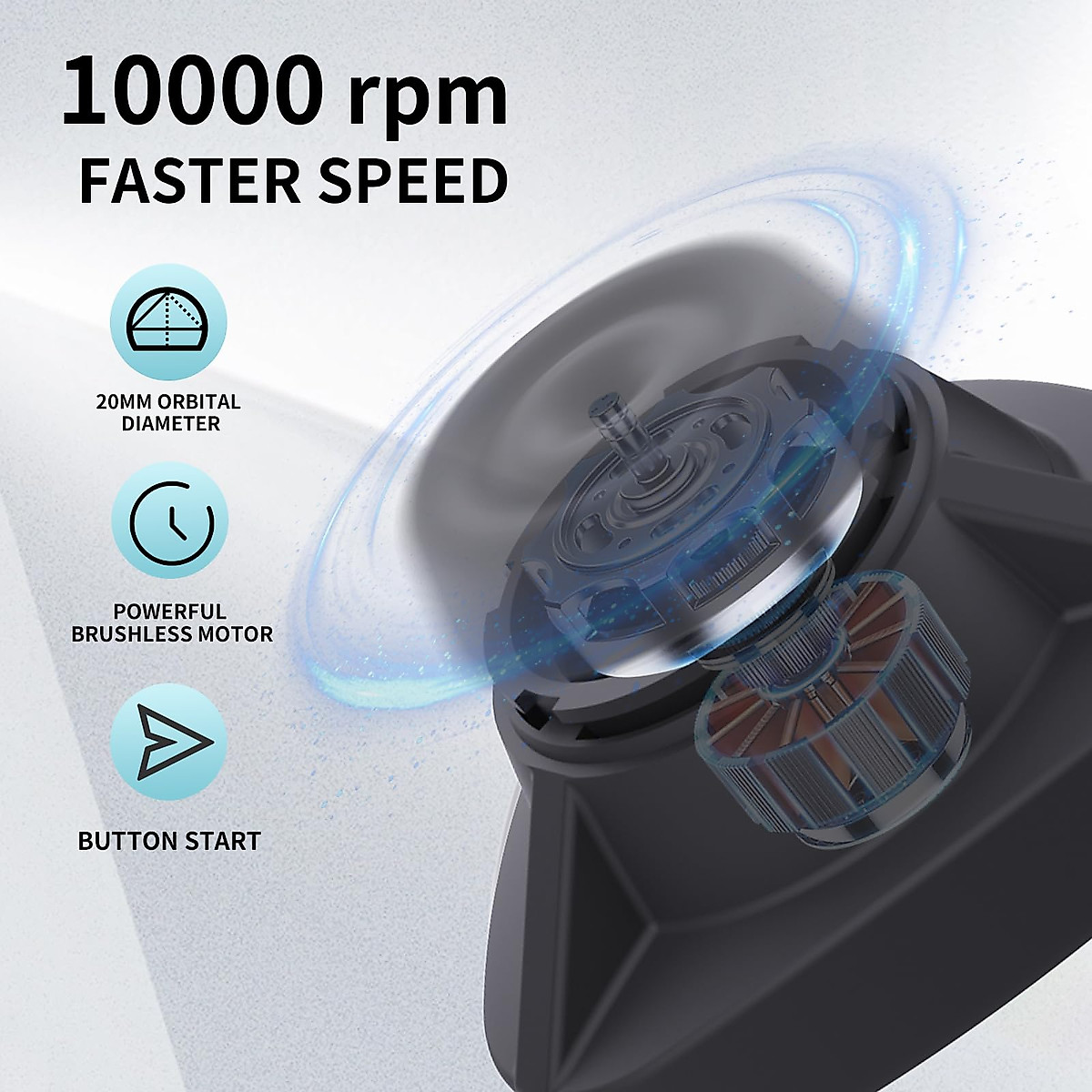 Mini Vortex Mixer 10000RPM Lab Mixer, Air Brush Paint Mixer, Paint Mixer for Ink,Lab Vortex Shakers for Gel, Lab Paint Mixer,Built-in Rechargeable Battery - Black