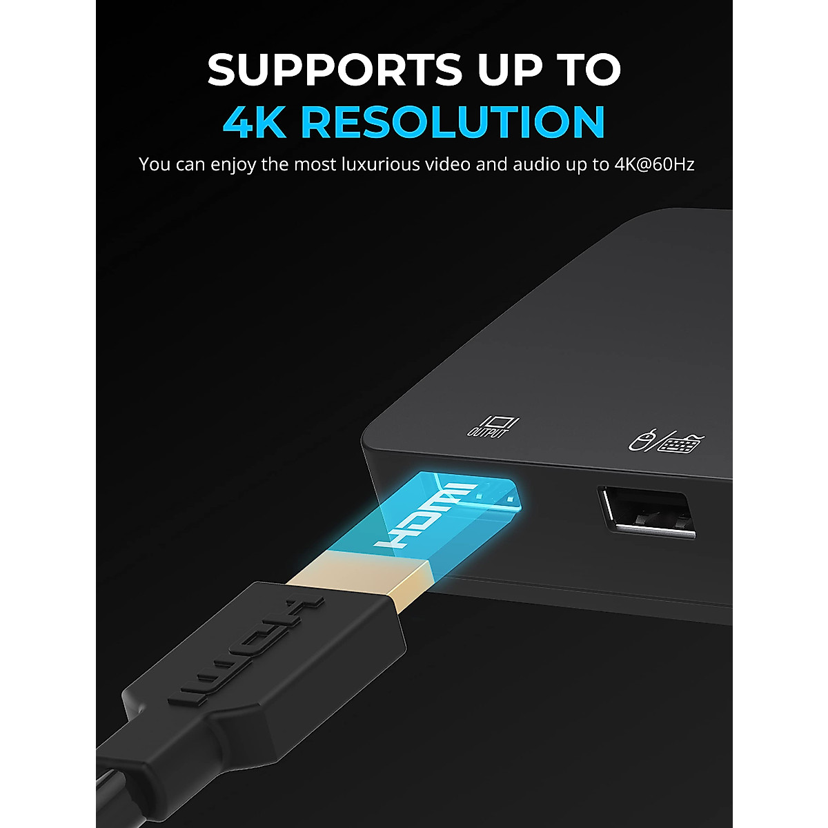 SABRENT KVM Switch, USB-C, 1 PC to 2-Displays with 60 Watt Power Delivery (USB-CKDH)