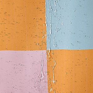 RoomTalks Multicolored Checkered Retro Fabric Shower Curtain for Bathroom, Heavy Duty & Waterproof Bright Rainbow Colorful Modern Simple Groovy Aesthetic Shower Curtain Set with Hooks Bathroom Decor