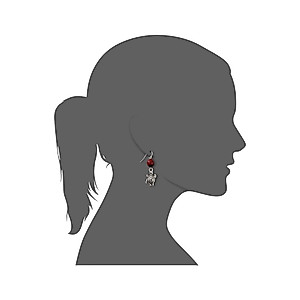 Peruvian Turtle Earrings for Women - Huayruro Red & Black Seed, Dangle Ecofriendly Earrings by EB