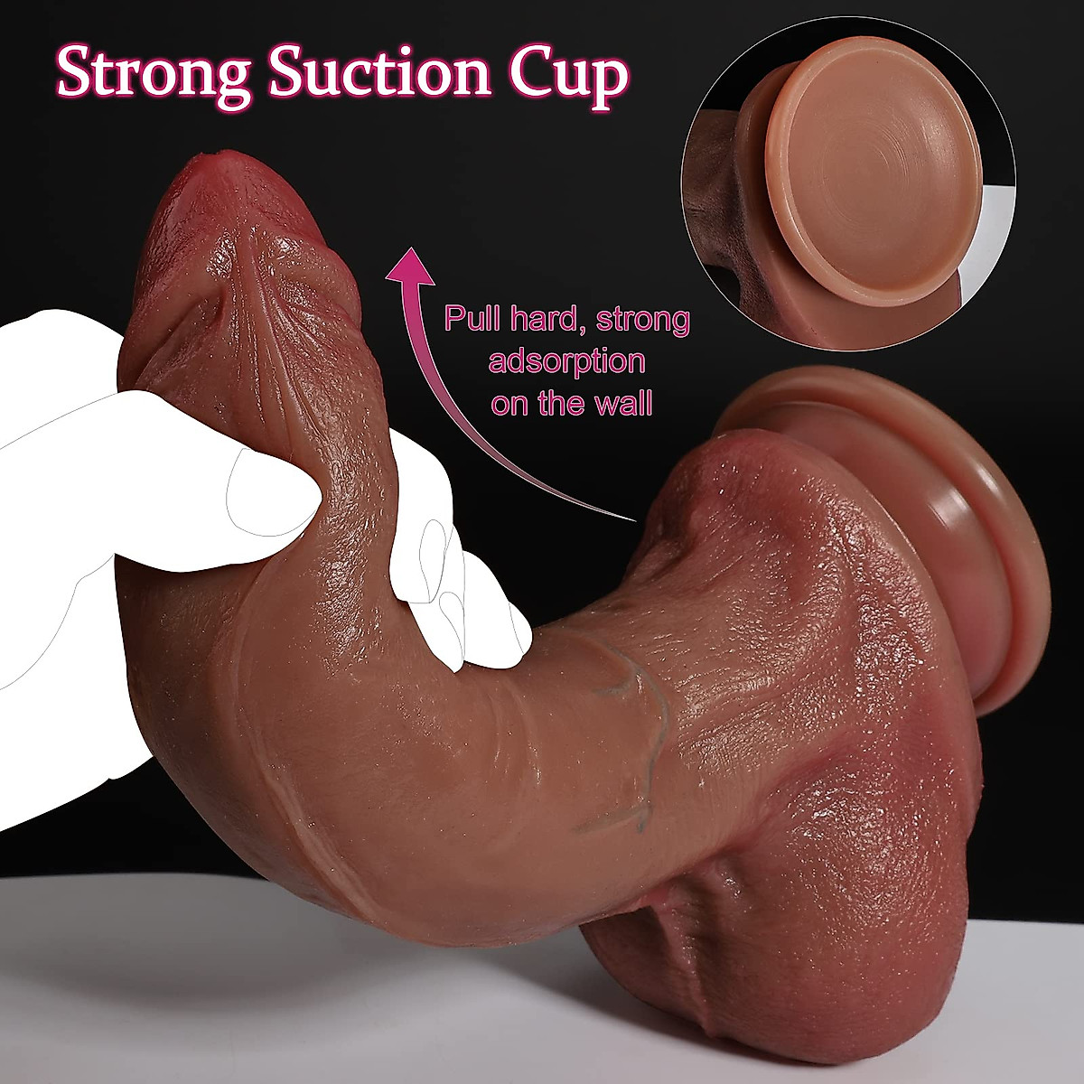 Squirting Dildo Ejaculating Toy Dildos for Women, Soft Silicone Cumming Dildo with Strong Suction Cup for Hands-Free Play, Realistic Ejaculating Dildo for G-Spot and Anal Play, 8.2 inch Adult Sex Toy