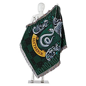 Northwest Woven Tapestry Throw Blanket, 48 x 60 Inches, Slytherin Shield