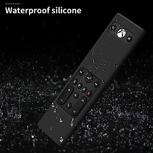 EVAHOM Silicone Case for PDP Gaming Multipurpose Media Remote Control: Xbox Series X,S/Xbox One/Xbox,Anti-Slip Shockproof Waterproof Remote Cover for PDP Xbox One,Protective Sleeve Black