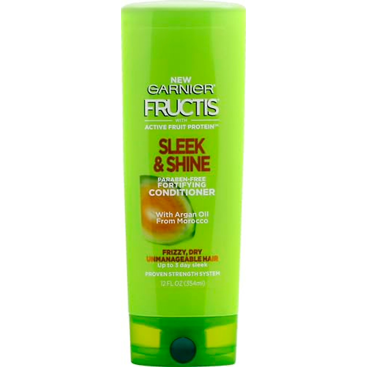 Garnier Fructis Sleek and Shine Conditioner, Frizzy, Dry, Unmanageable Hair, 12 fl; oz.