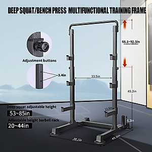 Squat Rack Cage Adjustable Squat Rack Home Gym Power Rack Pull Up Bar Power Rack Bench Press Bar